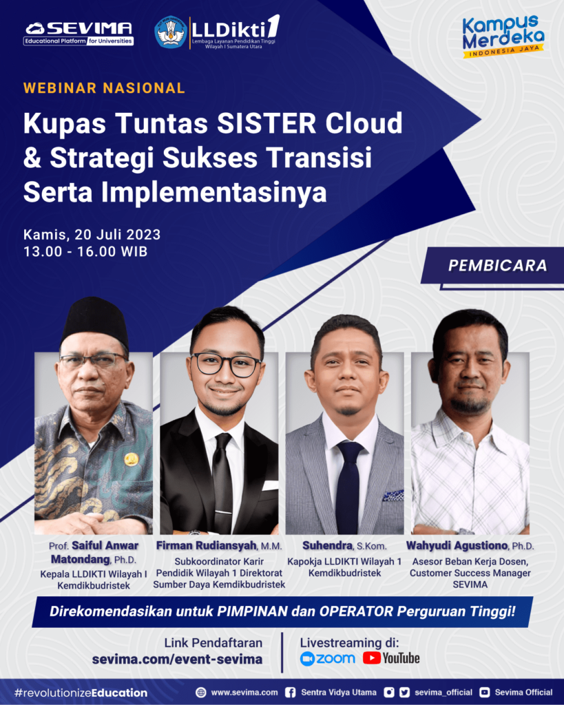 (BATAL: Perubahan Jadwal dan Topik) Webinar: Kupas Tuntas SISTER Cloud | SEVIMA