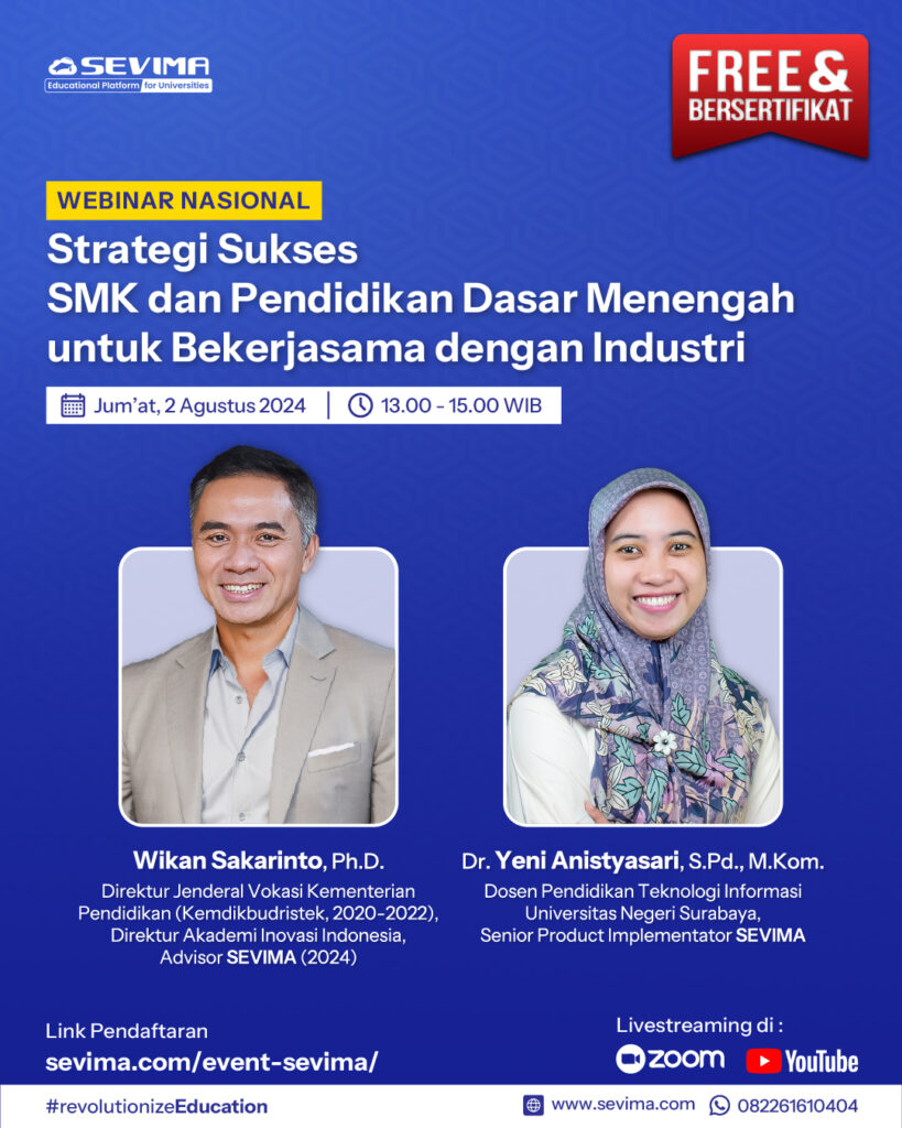Webinar Nasional: Strategi Sukses SMK & Pendidikan Dasar Menengah untuk Bekerjasama dengan ...