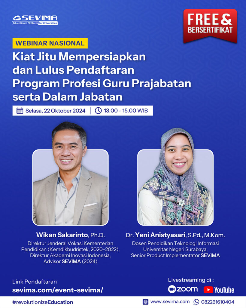 Webinar Nasional: Kiat Jitu Mempersiapkan dan Lulus Pendaftaran Program Profesi Guru Prajabatan ...