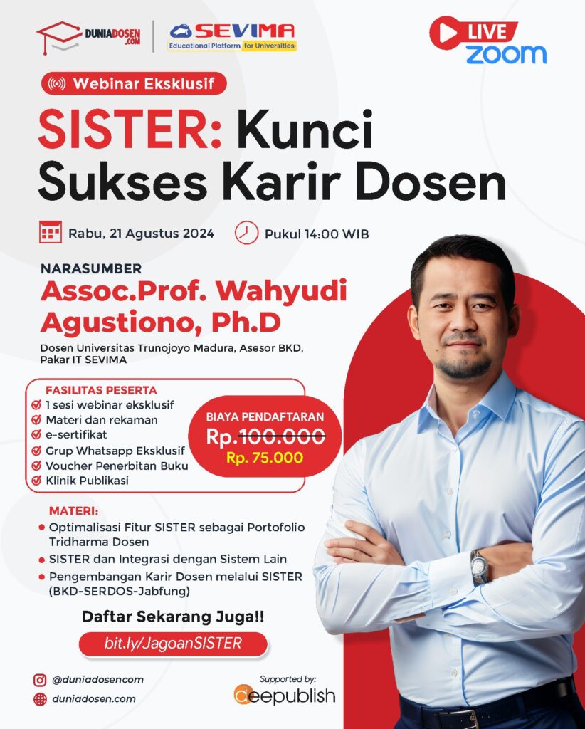 Webinar Eksklusif: SISTER - Kunci Sukses Karir Dosen | SEVIMA