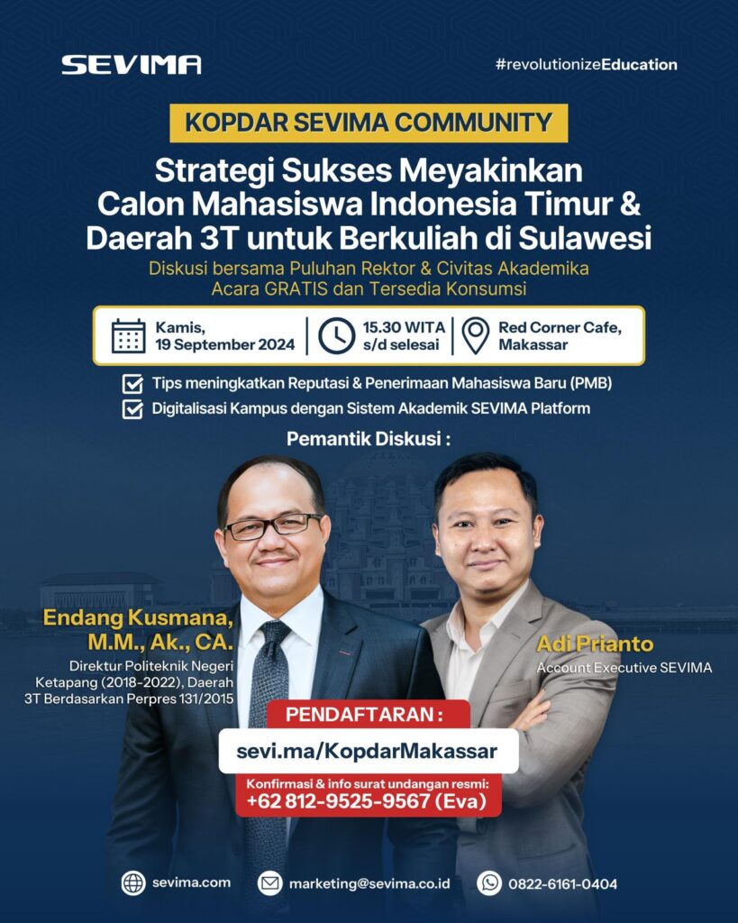 MAKASSAR - Kopdar SEVIMA Community: Sukses Meyakinkan Calon Mahasiswa ...