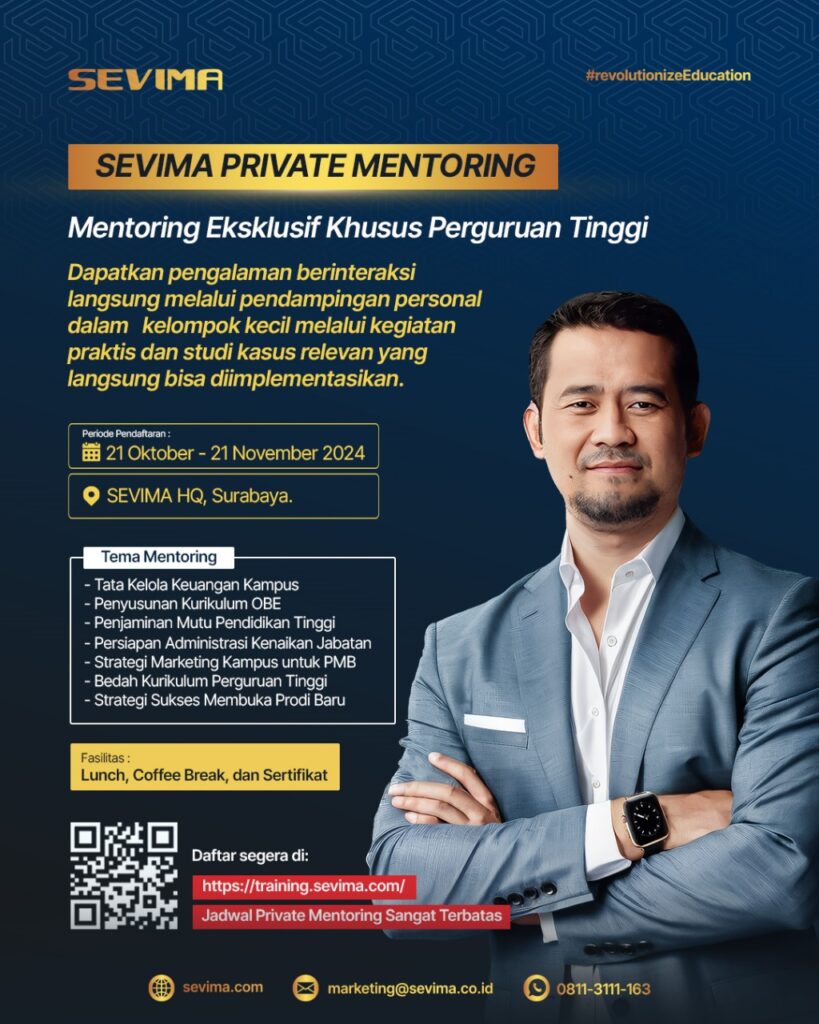 Private Mentoring: Eksklusif dengan Berbagai Tema seputar Pendidikan Tinggi | SEVIMA