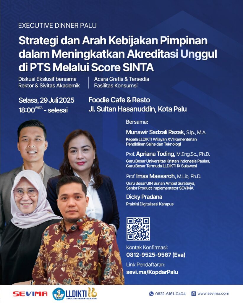 Executive Dinner Palu: Strategi dan Arah Kebijakan Pimpinan dalam Meningkatkan Akreditasi Unggul ...