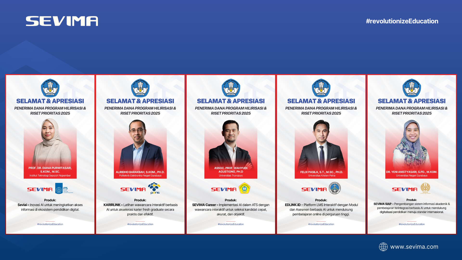 Pendanaan Hilirisasi Riset Prioritas 2025 dari Pemerintah, SEVIMA Jadi ...